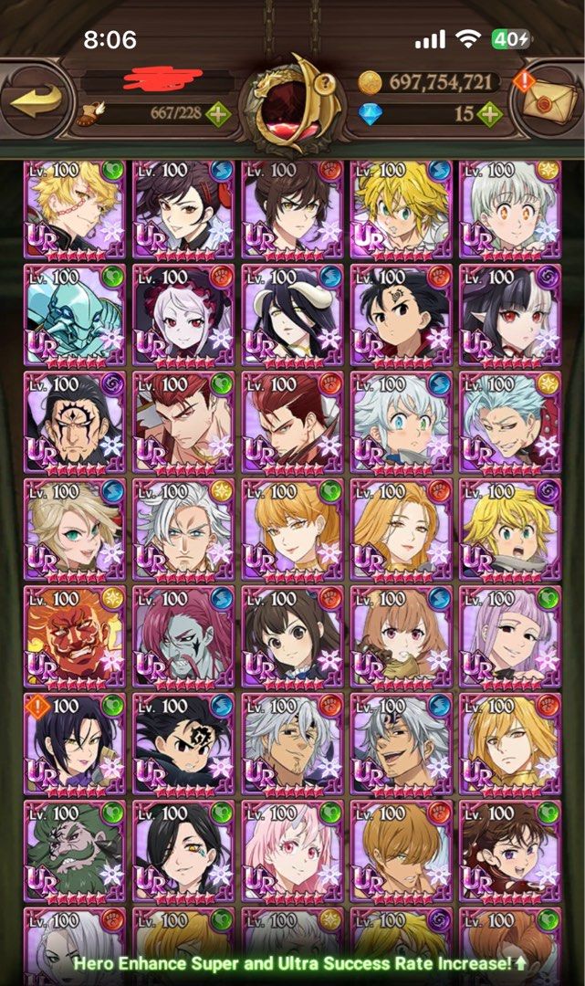 Seven Deadly Sins Grand Cross Account (stacked), Video Gaming, Video ...