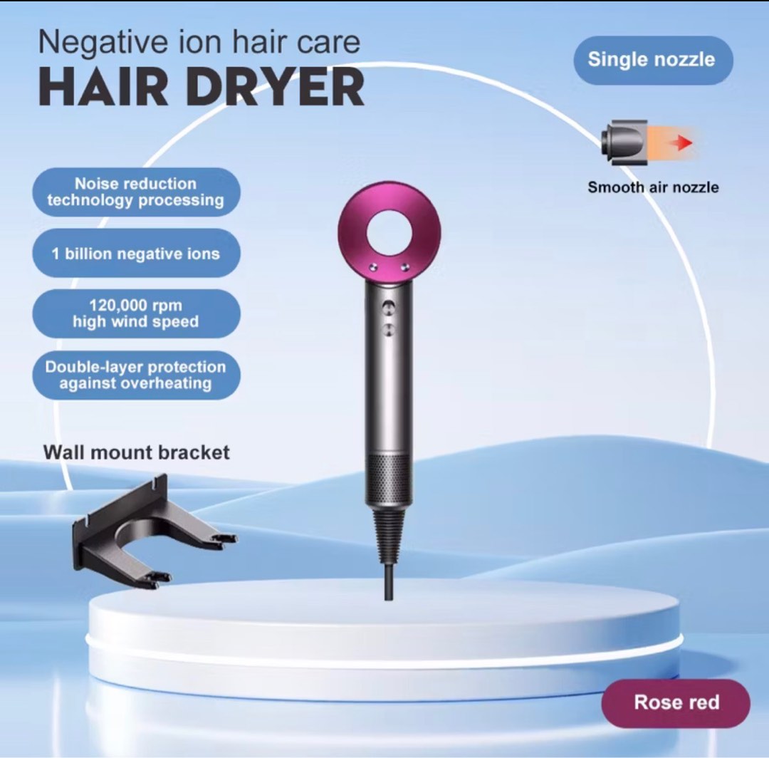 【SG Local】Portable Hair Dryer 1600W High Speed Hair Dryer Negative Lon ...