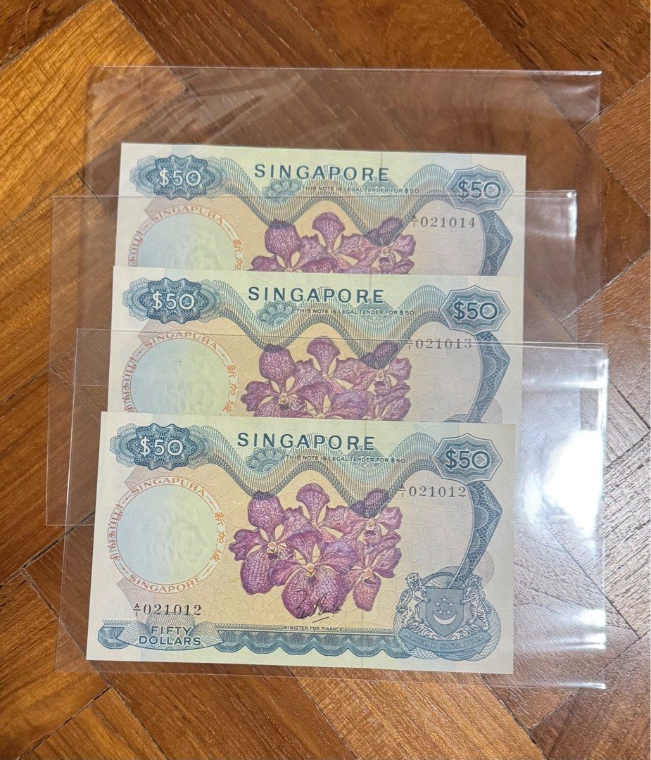 Singapore $50 Orchid A1 First Prefix UNC Running Rare, Hobbies & Toys ...