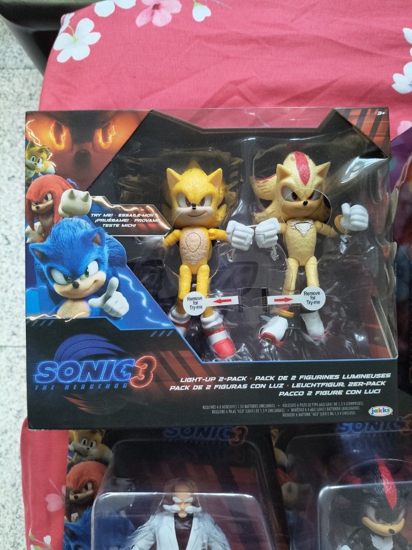 Sonic the Hedgehog 3 Movie Action Figures Sonic, Hobbies & Toys, Toys ...