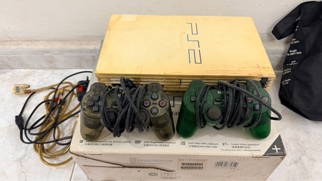 Sony PlayStation 2 Console with 2 Controllers, Video Gaming, Video Game ...