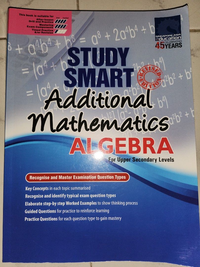 Study Smart Additional Mathematics Textbook, Hobbies & Toys, Books ...
