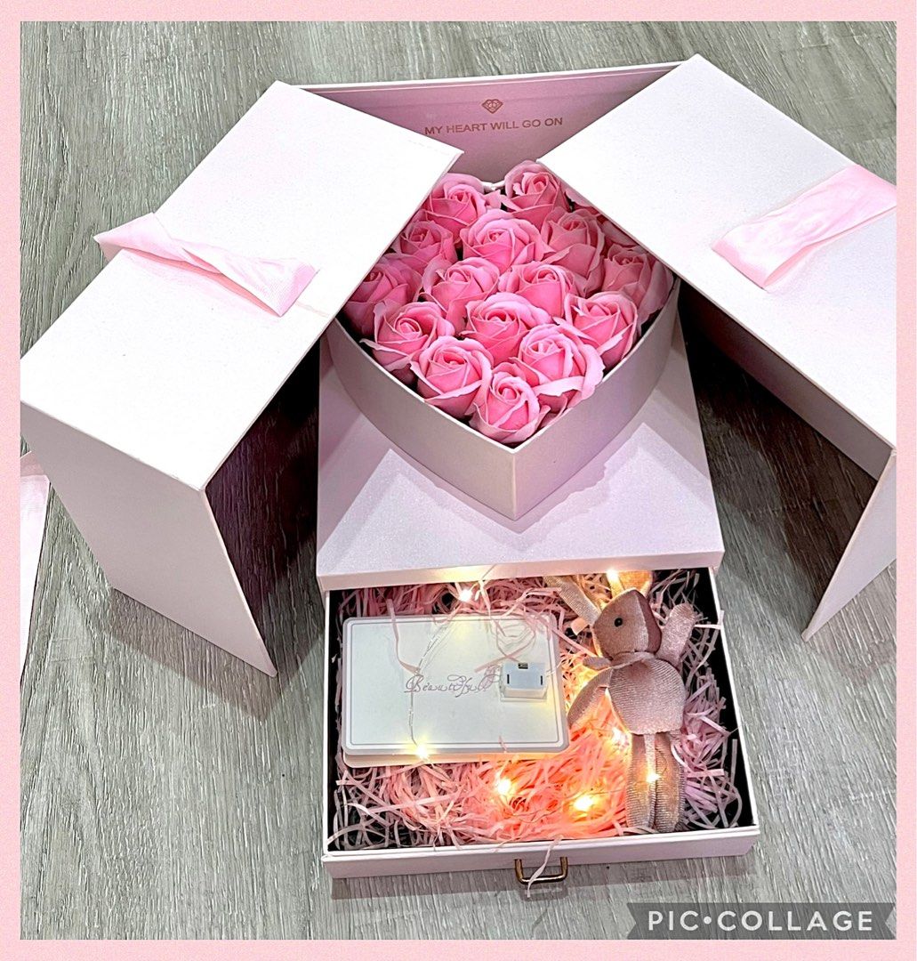 💐🎁SURPRISE MAGIC CUBE GIFT BOX💐🎁Actual photo taken! Super Gorgeous set ...