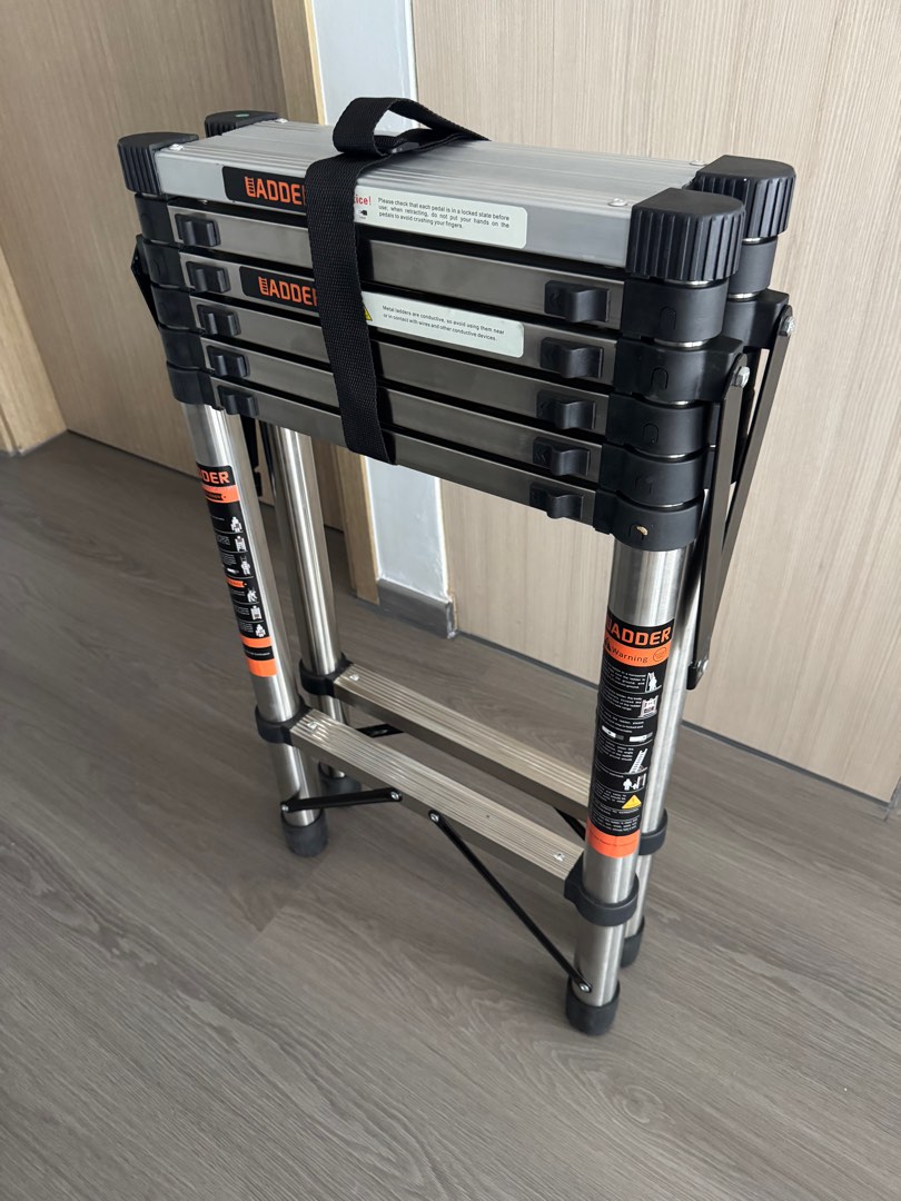 Telescopic Ladder - 2.7m Man-Ladder, Furniture & Home Living, Home ...