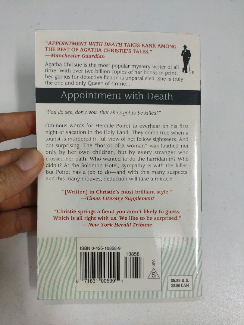 [Used] Appointment with Death by Agatha Christie (Mystery / Detective ...