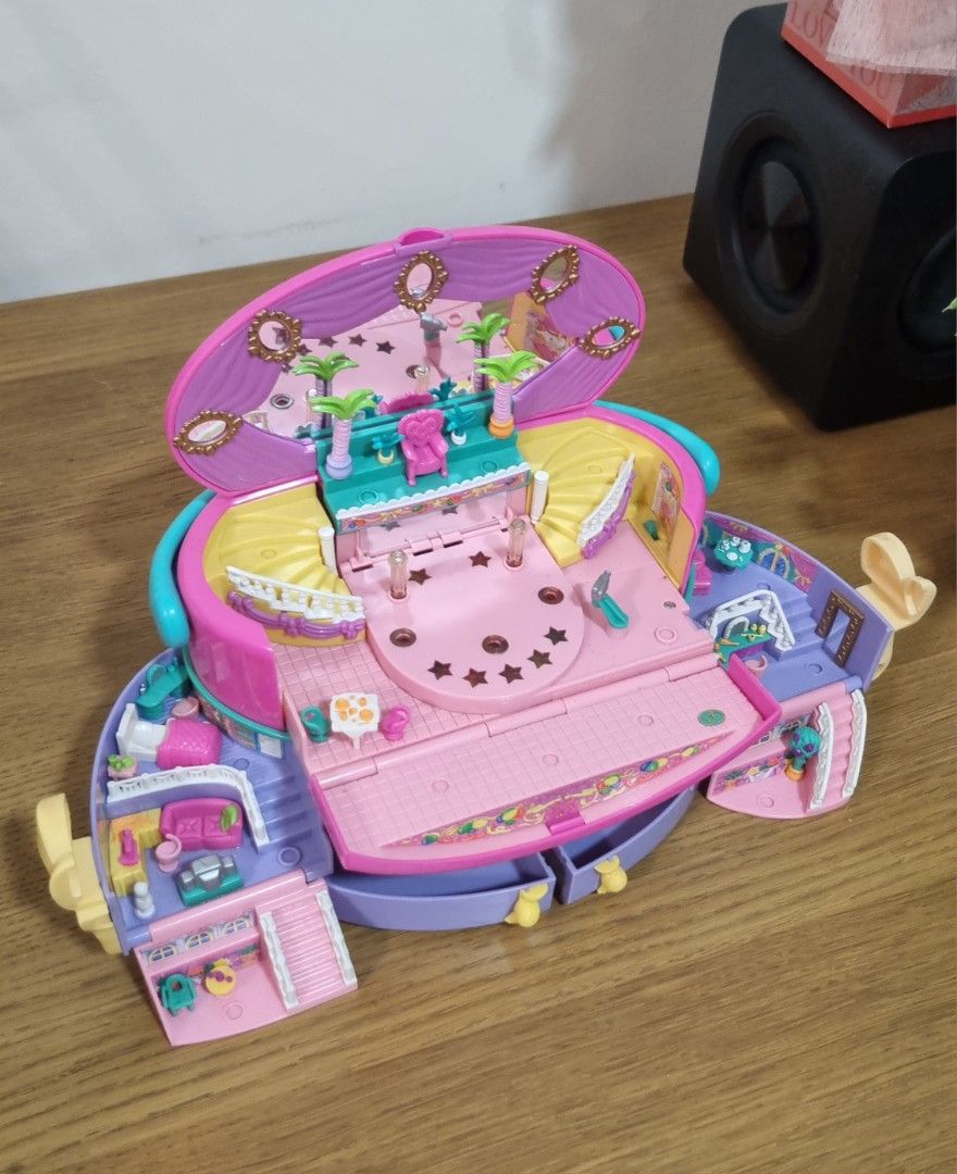 Vintage Polly Pocket Happening Hair Hat Box Playset Bluebird Lights ...