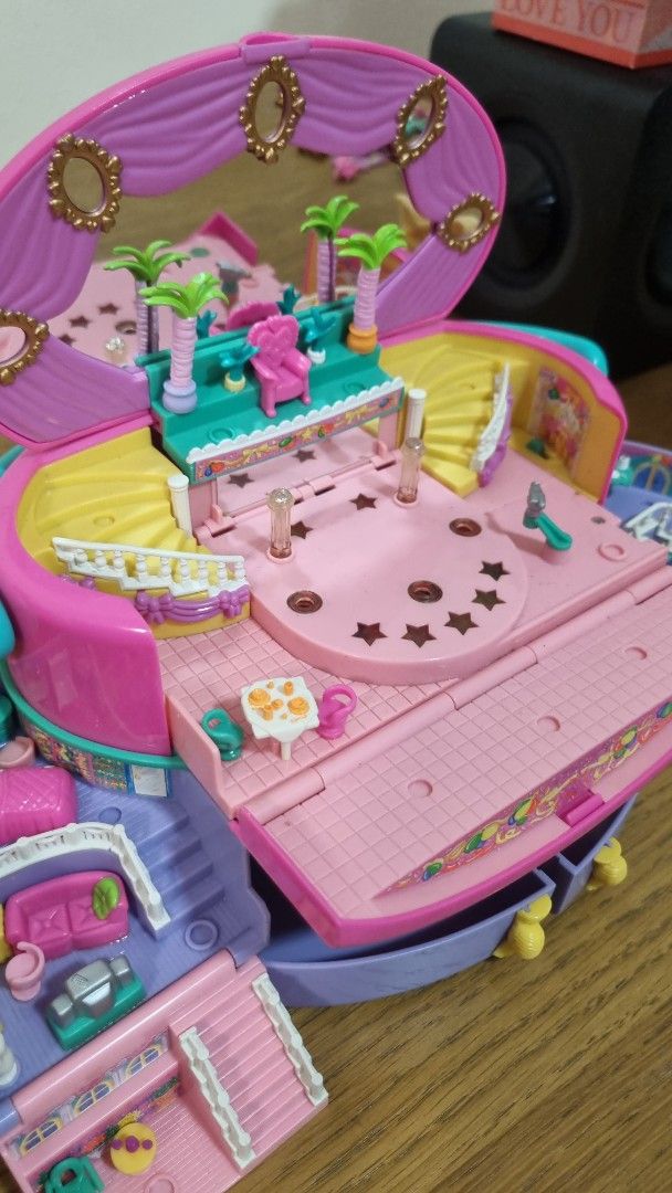 Vintage Polly Pocket Happening Hair Hat Box Playset Bluebird Lights ...