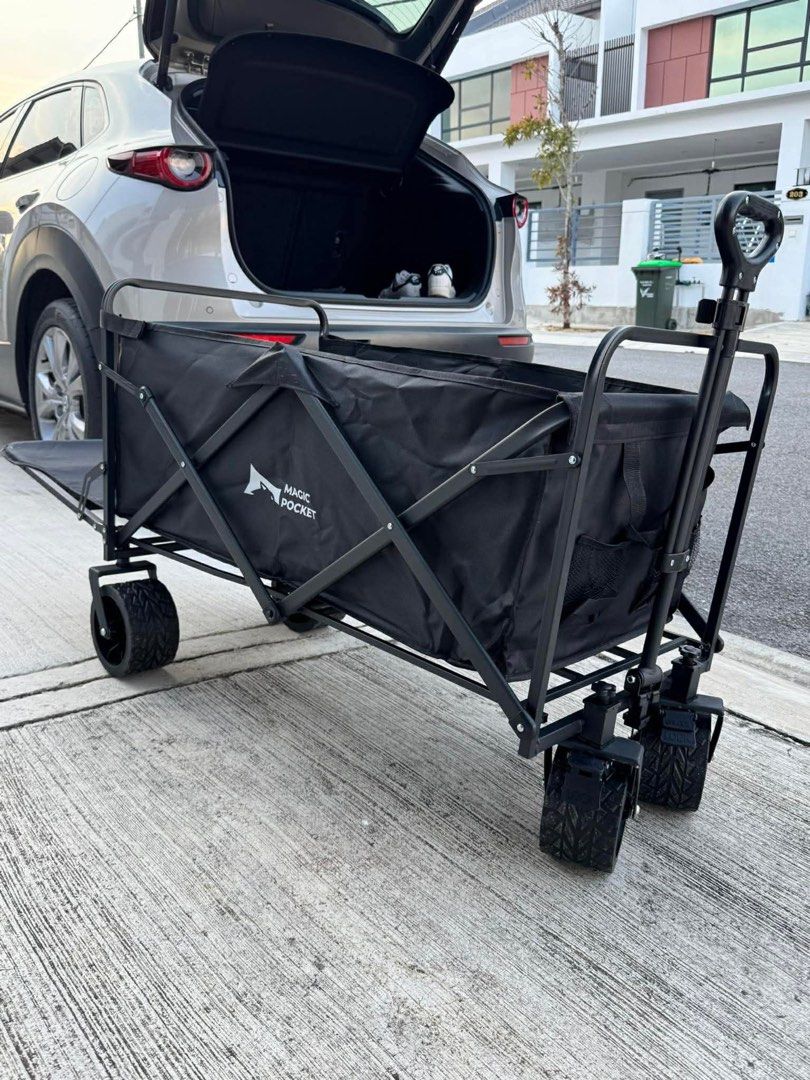 Wagon trolley 300l heavy duty troli barang foldable outdoor camping ...