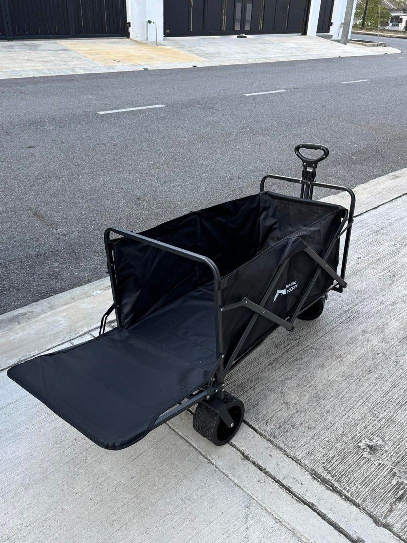 Wagon trolley 300l heavy duty troli barang foldable outdoor camping ...