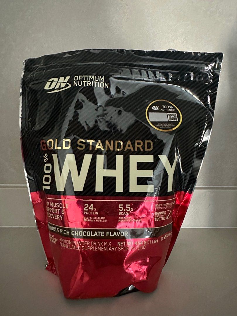 (12 servings left) Whey Double Rich Chocolate 454g - EXP 11 Feb 2026 ...