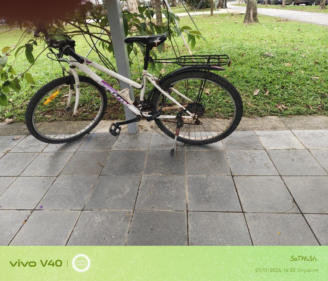 White Mountain Bike with Rear Rack, Sports Equipment, Bicycles & Parts ...