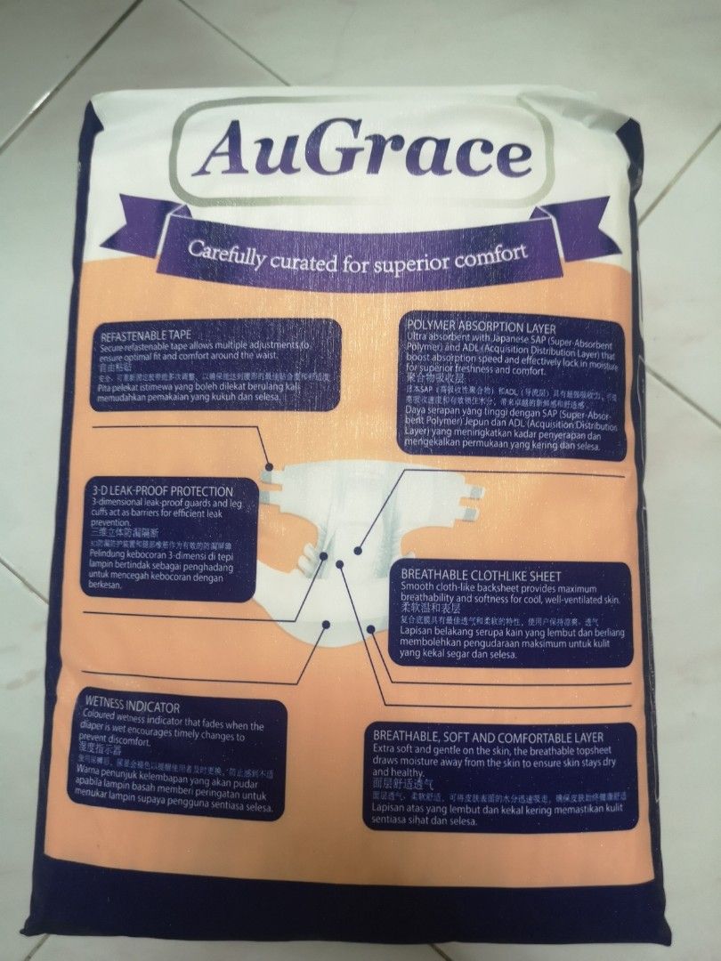 10 packs for RM100 only. AuGrace Ultra Premium Adult Diapers L Size ...
