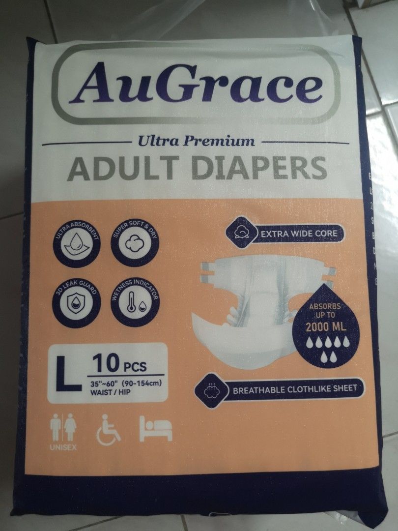 10 packs for RM100 only. AuGrace Ultra Premium Adult Diapers L Size ...