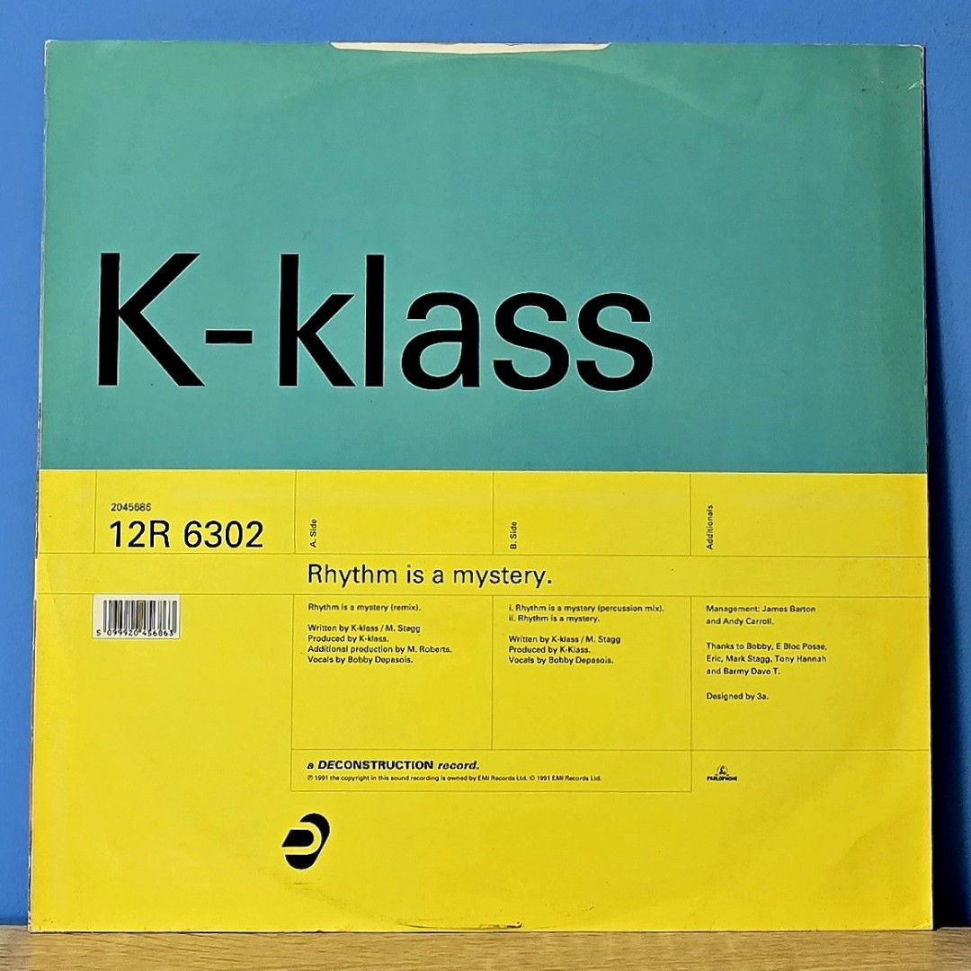 12" : K-Klass - Rhythm Is A Mystery, Hobbies & Toys, Music & Media ...