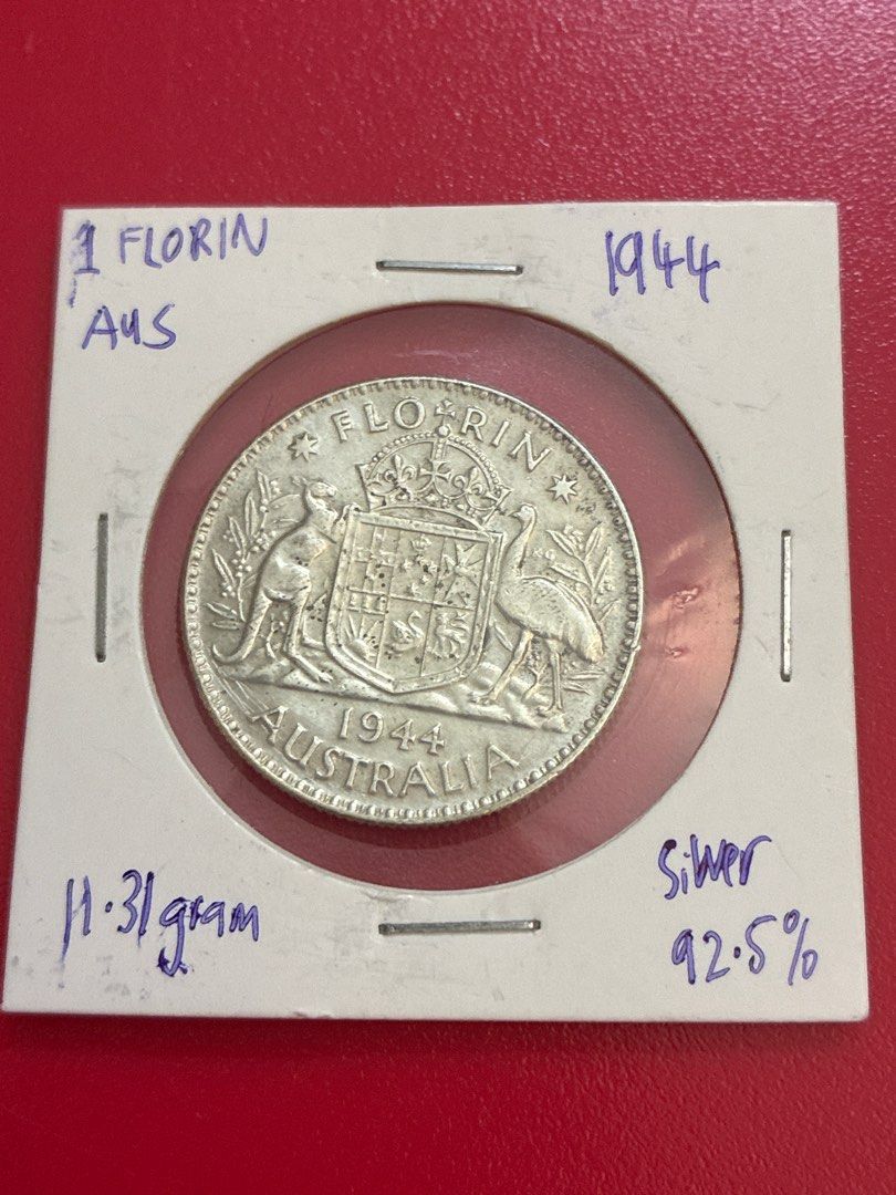 1944 Australian Florin Silver Coin, Hobbies & Toys, Memorabilia ...