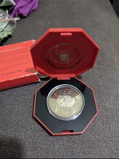 1991 Singapore $10 Silver Proof Coin - Goat, Hobbies & Toys ...