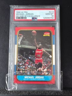 1996 Fleer Michael Jordan #26, Hobbies & Toys, Memorabilia ...