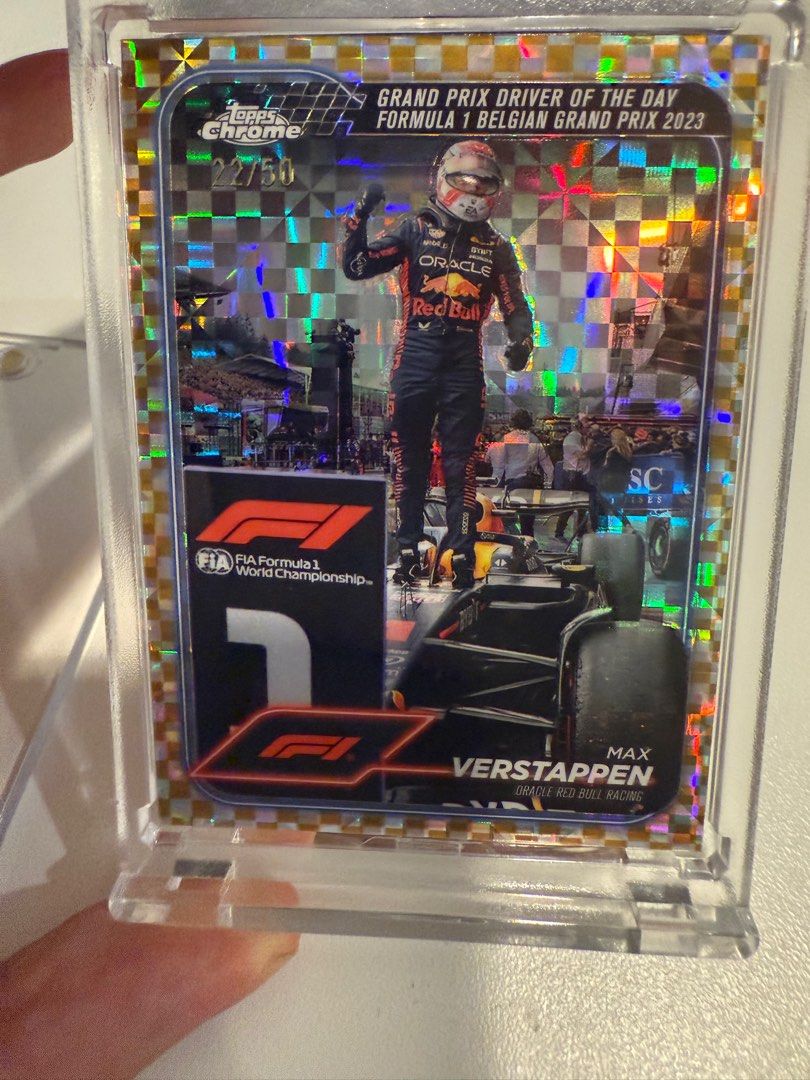 2024 Topps Chrome Formula 1 F1 Max Vestappen Golden End Flag Fold 22/50 ...