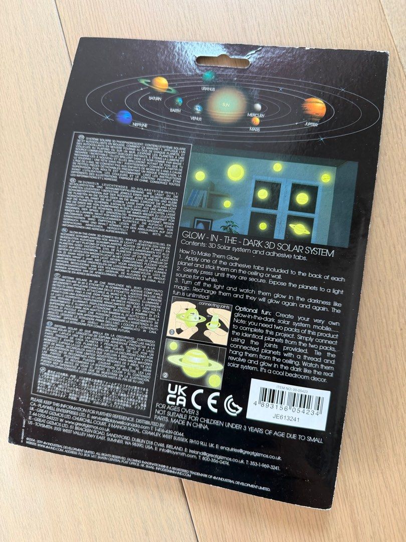 4M Glow-in-the-Dark 3D Solar System, Hobbies & Toys, Toys & Games on ...