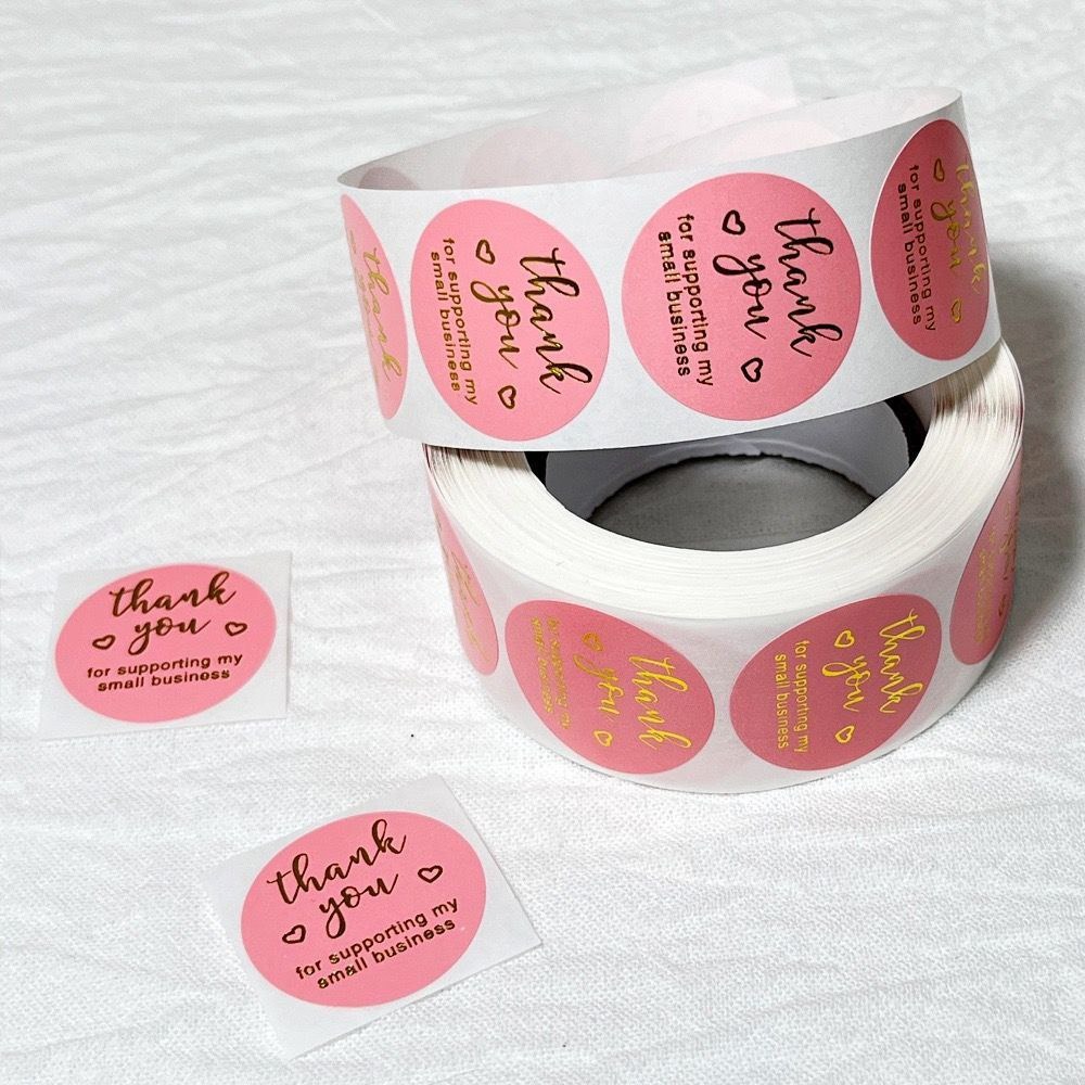 500pcs Thank You Free Gift Stickers 2.5cm Gift Packaging Sealing ...