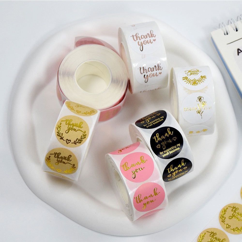 500pcs Thank You Free Gift Stickers 2.5cm Gift Packaging Sealing ...
