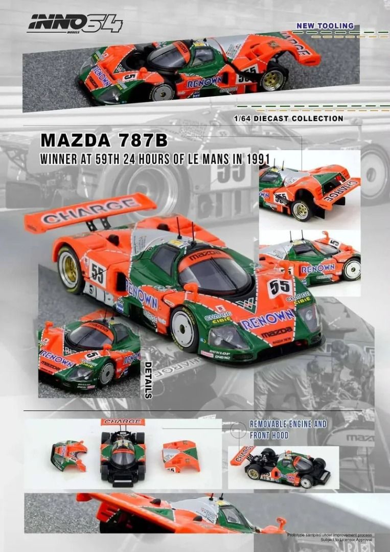 最新!! [預訂 / Pre-order] Inno64 INNO (Jan2026) MAZDA 787B WINNER AT 24 ...