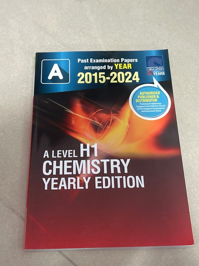 A Level H1 Chemistry Yearly Edition 2015-2024, Hobbies & Toys, Books ...