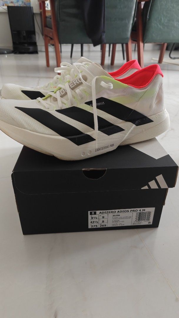 Adidas Adizero Adios Pro 4 M Running Shoes - Size 9.5, Men's Fashion ...
