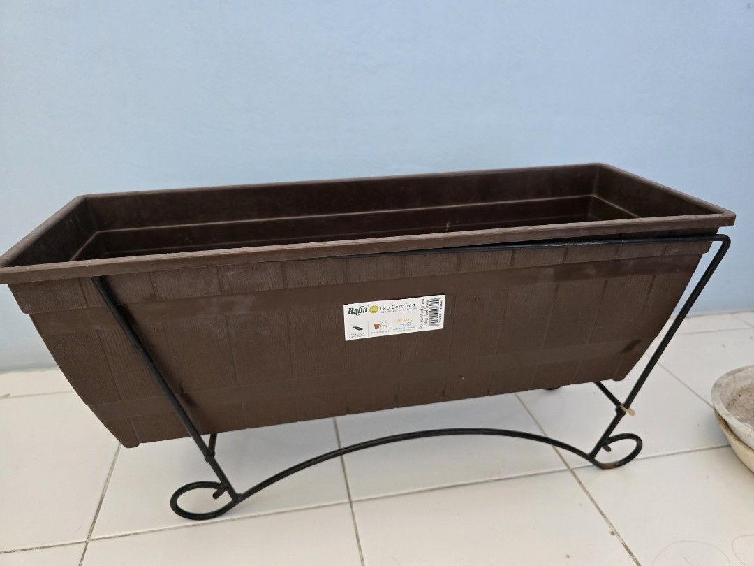 Agla Planter Box with Stand, Furniture & Home Living, Gardening, Pots ...