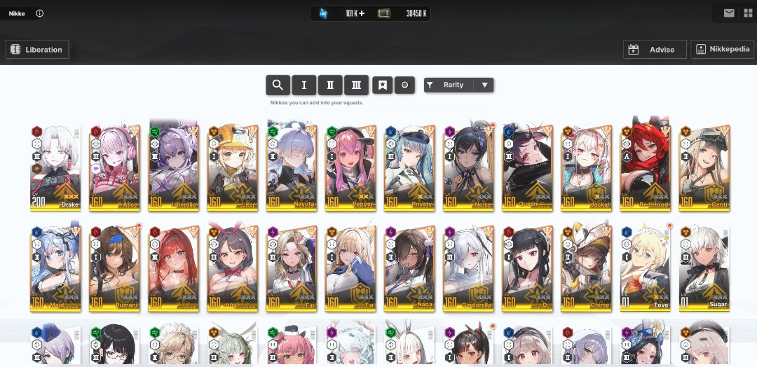 [America] Akun Nikke Godess of Victory Nikke: GoV 52 SSR 4 MLB 2 Limit ...