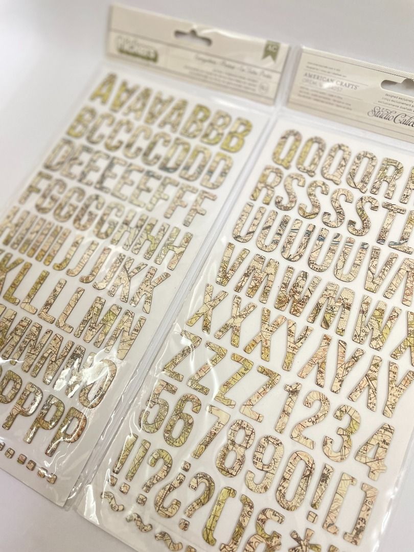American Crafts Thickers Letter Stickers, Hobbies & Toys, Stationery ...