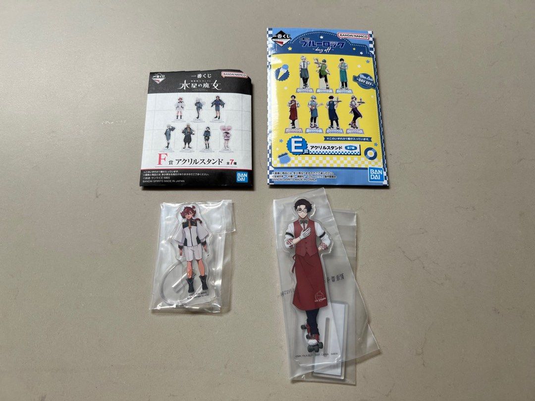 Blue Lock Day Off Prize E Acrylic stand & Gundam Witch of Mercury Kuji ...