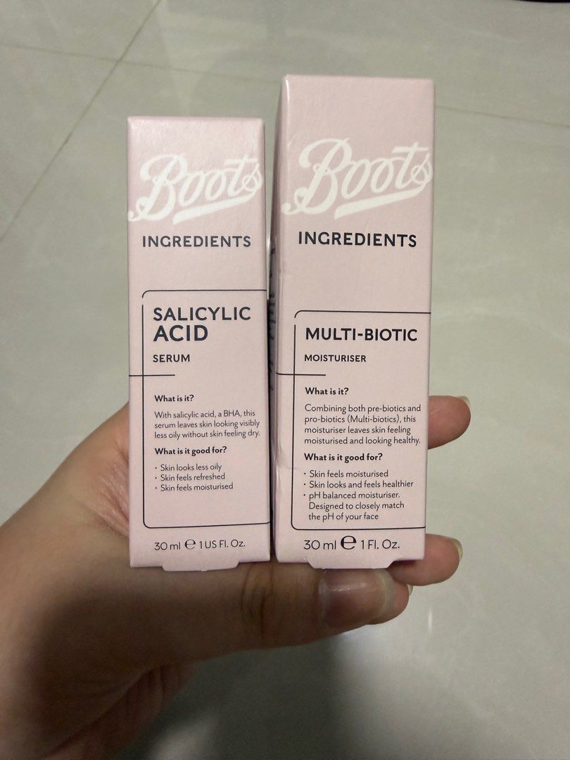 BN Boots Salicylic Acid Serum & Multi-Biotic Moisturiser, Beauty ...