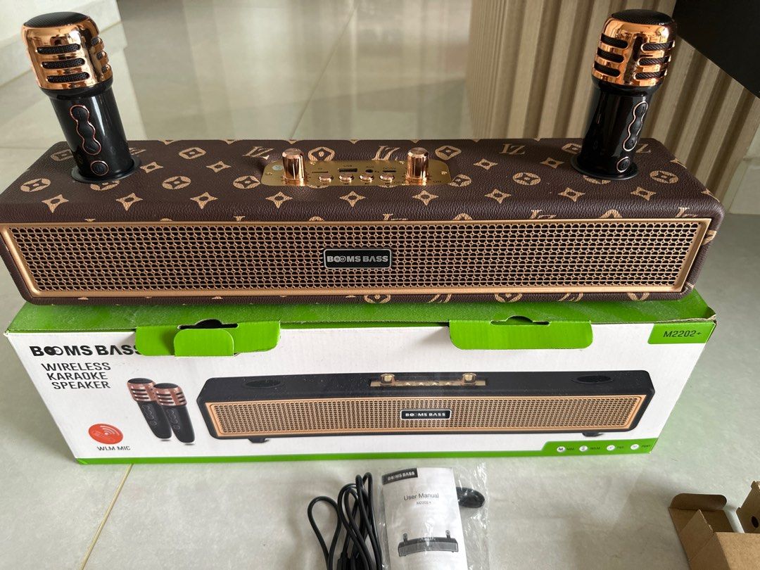 Booms Bass Wireless Karaoke Speaker M2202+, Audio, Soundbars, Speakers ...