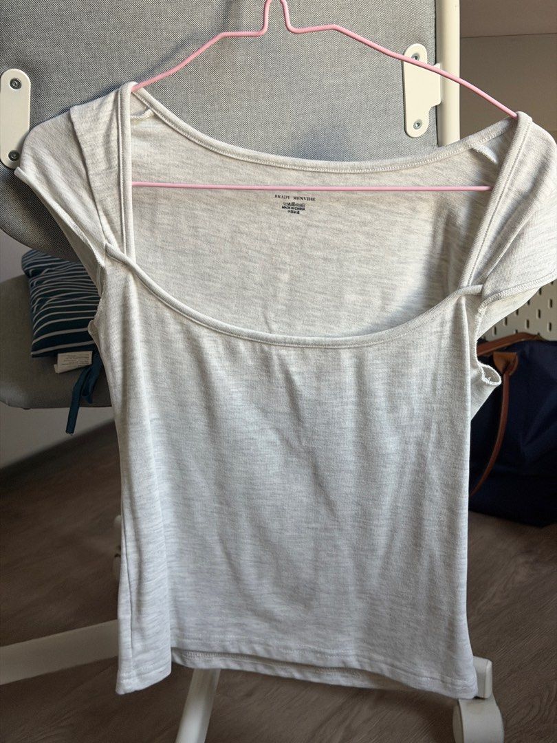 brandy melville ella top grey insp, Women's Fashion, Tops, Sleeveless ...