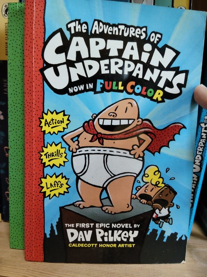 Captain Underpants: The First Epic Novel by Dav Pilkey, Hobbies & Toys ...