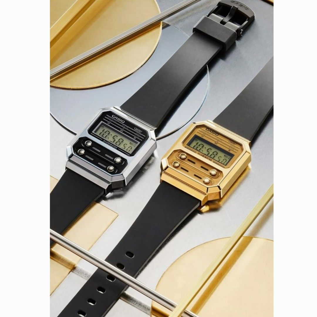Casio Digital Watch A100 Standard Wristwatch - Gold, Men's Fashion ...