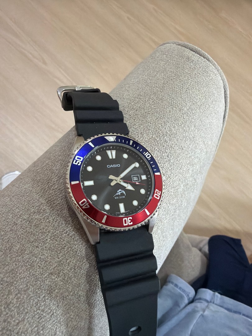 Casio Duro Pepsi MDV-106 (Marlin) – Excellent Condition, Men's Fashion ...