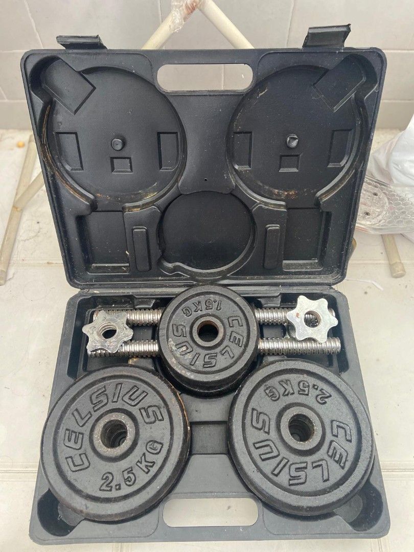 Celsius Adjustable Dumbbell Set, Sports Equipment, Exercise & Fitness ...