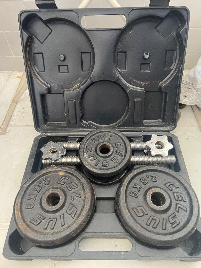 Celsius Adjustable Dumbbell Set, Sports Equipment, Exercise & Fitness ...