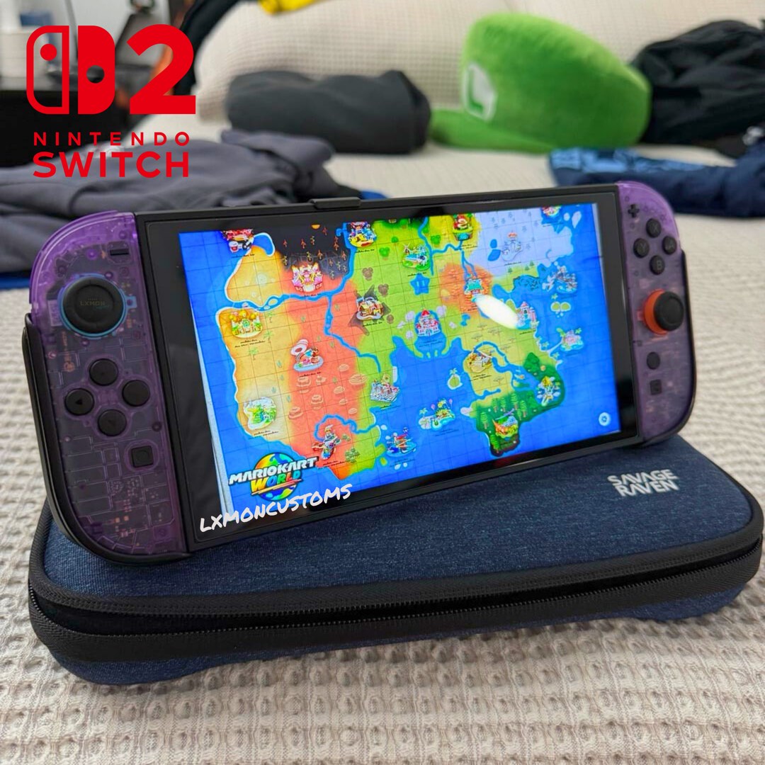 Clear Purple Nintendo Switch 2, Video Gaming, Video Game Consoles ...
