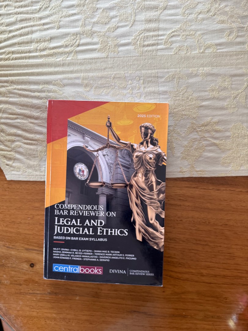 Compendious Bar Reviewer on Legal and Judicial Ethics 2025 Edition ...