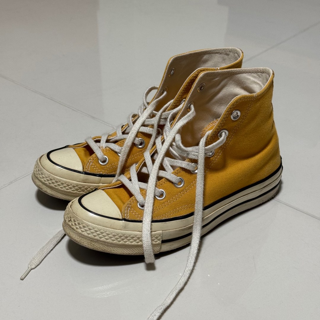 Converse Chuck 70 High Top - Mustard Yellow, Women's Fashion, Footwear ...