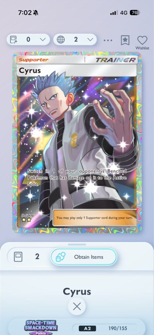 Cyrus Full Art (And Professor Oak available) Pokémon Pocket 2 Star ...