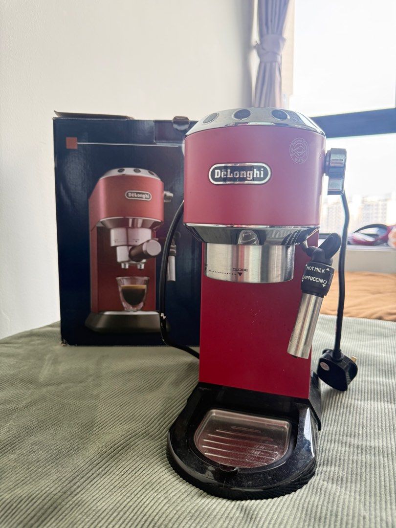 DeLonghi Dedica Style Espresso Machine - Red, TV & Home Appliances ...