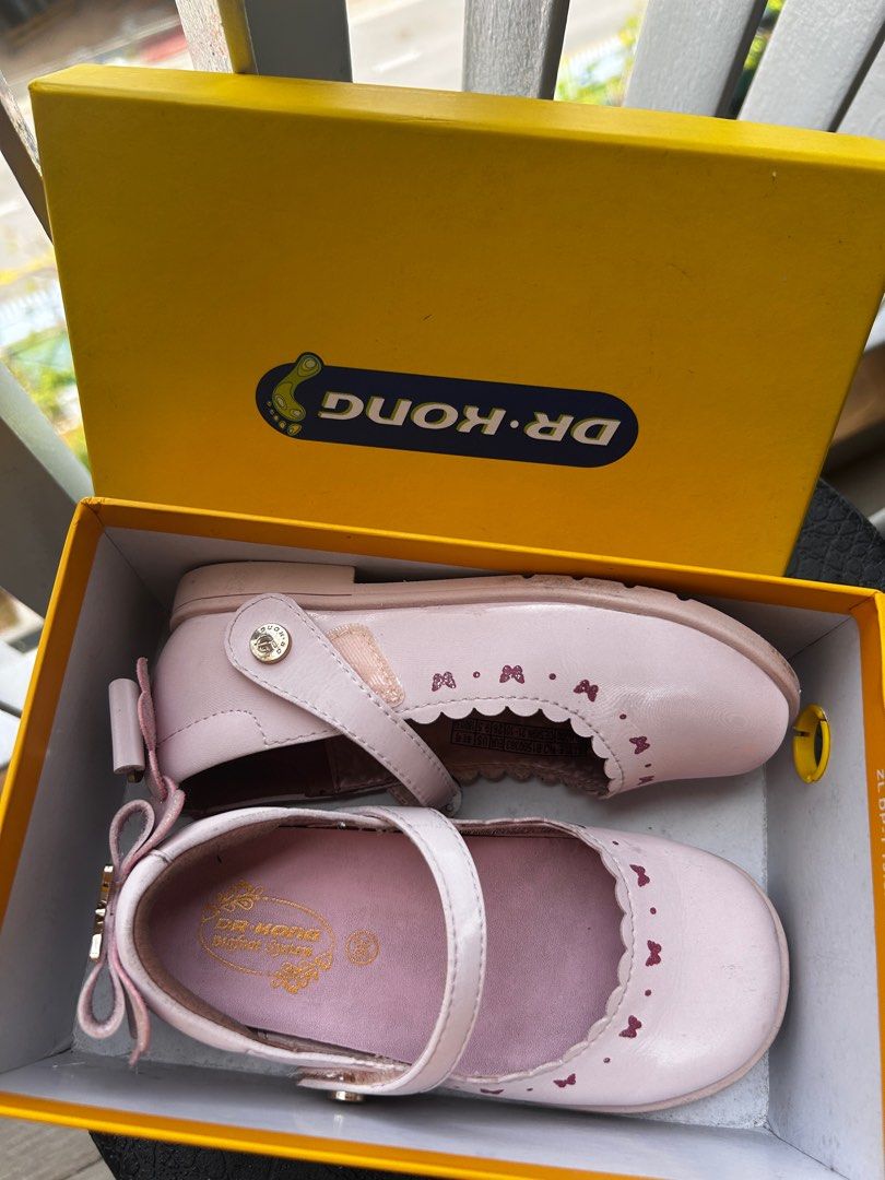 Dr. Kong Pink Mary Jane Shoes - Size 26, Babies & Kids, Babies & Kids ...