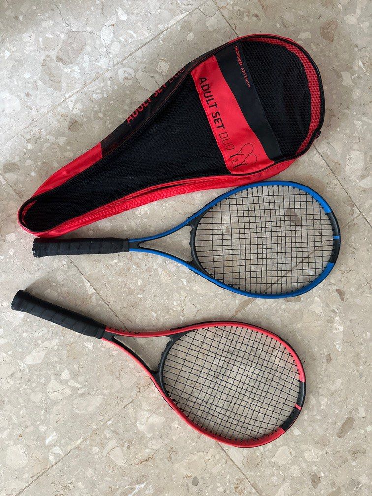 Duo Adult Essential Tennis Set - 2 Rackets + 1 Bag, Sports Equipment ...