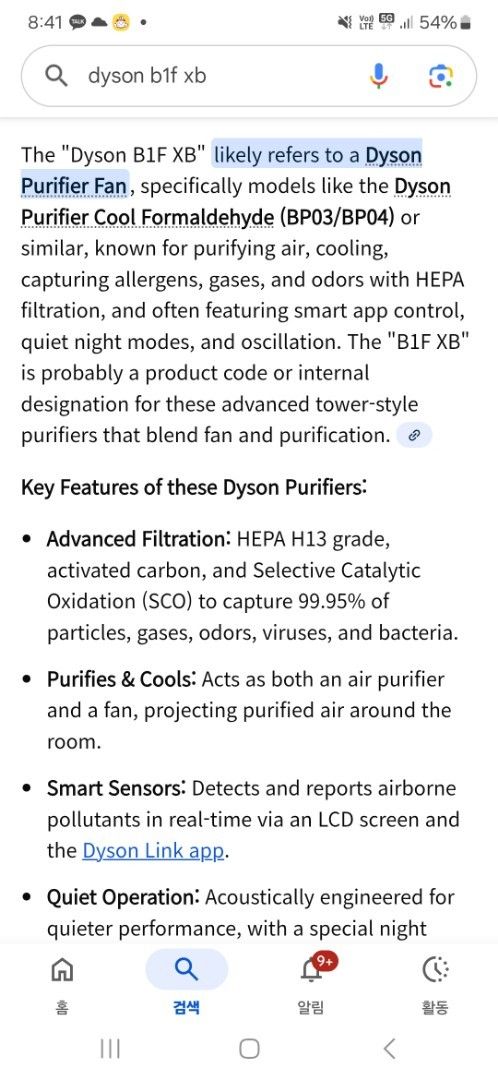 Dyson purifier fan B1F XB, Furniture & Home Living, Lighting & Fans ...