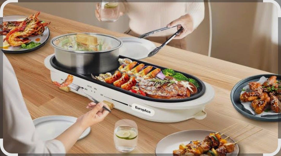 EuropAce 3L Multi-Cooker Hotpot with Grill EMC7303D, TV & Home ...