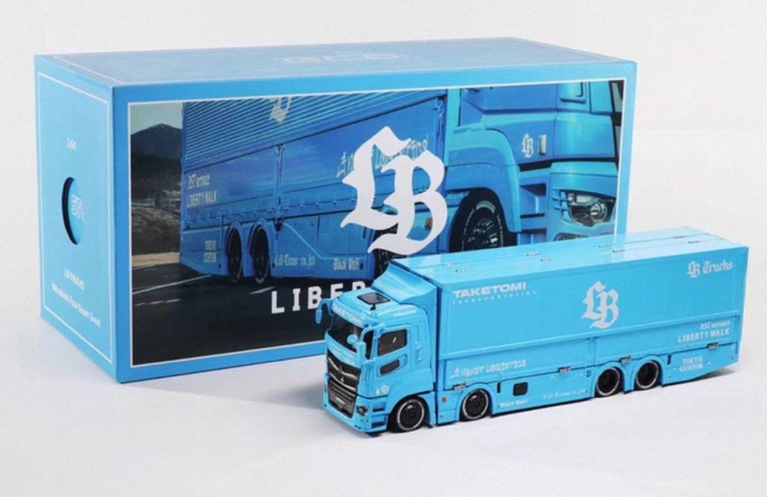 Gcd 1:64 Transport Vehicle liberty walk Blue Alloy Truck Model 2025 ...